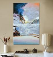 China Hand Painted Abstract Landscape Paintings Modern Wall Art on Canvas for Decor for sale