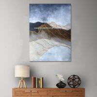 China Framed Abstract Art Canvas Paintings Painting 3D Gold Foil On Polyester Fabric for sale