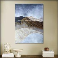 China Framed Abstract Art Canvas Paintings Painting 3D Gold Foil On Polyester Fabric for sale