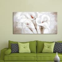 China Abstract Large Floral Canvas Wall Art 24in X 48in For Interior Home Decoration for sale