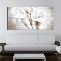 China Abstract Large Floral Canvas Wall Art 24in X 48in For Interior Home Decoration for sale