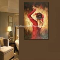 China Modern Handmade Flamenco Dancer Oil Painting , Abstract Wall Art Canvas Painting for sale