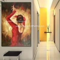 China Modern Handmade Flamenco Dancer Oil Painting , Abstract Wall Art Canvas Painting for sale