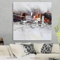 China Waterproof Home Interior Modern Abstract Wall Art Canvas Handmade With Texture for sale