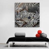 China Handmade Abstract Art Canvas Paintings Animal Zebra Print Canvas Wall Art for sale