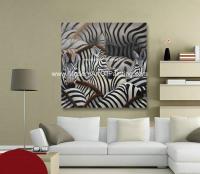 China Handmade Abstract Art Canvas Paintings Animal Zebra Print Canvas Wall Art for sale