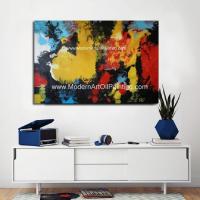 China Abstract Acrylic Painting The Fire / Contemporary Canvas Wall Art Framed On Canvas for sale