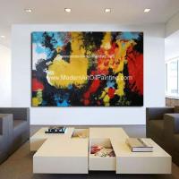 China Abstract Acrylic Painting The Fire / Contemporary Canvas Wall Art Framed On Canvas for sale