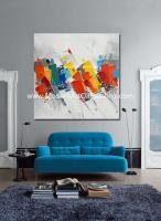 China Colorful Abstract Oil On Canvas Paintings Modern Art Acrylic Paintings for sale