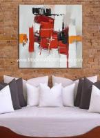 China Abstract Square Canvas Paintings Modern Hand Painted Wall Art for home decoration for sale