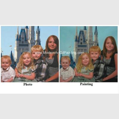 China Handmade Custom Oil Portrait Painting from photo Children's Portraits In Oil for sale