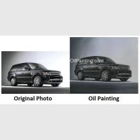 China Custom Car Portraits , Oil Portraits From Photographs Range Rover Car for sale