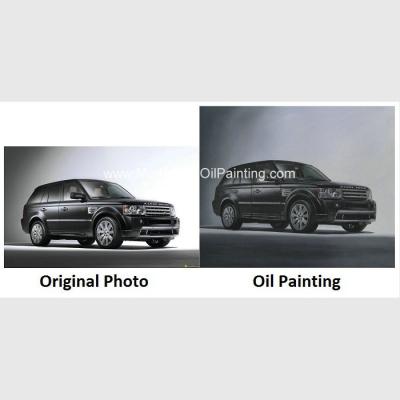 China Custom Car Portraits , Oil Portraits From Photographs Range Rover Car for sale