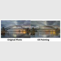 China Landscape Oil Portraits From Photo, Custom Hand Painted Sydney Opera Painting for sale