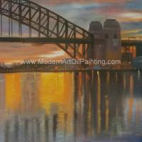 China Landscape Oil Portraits From Photo, Custom Hand Painted Sydney Opera Painting for sale