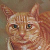 China Cat Portrait Oil Painting Hand - Painted With Texture Turn Your Photo Into A Painting for sale