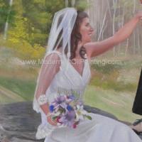 China Scenery Custom Oil Painting Portraits Wedding Portrait Oil Painting On Canvas for sale