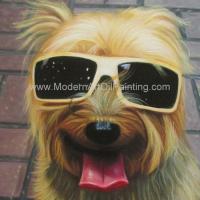 China Original Custom Oil Painting Portraits , Dog Pet Portraits From Photographs 16