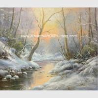 China Framed Custom Winter Landscape Painting With Snow  Neo - Classic Style for sale
