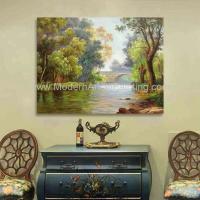 China Abstract Original Oil Landscape Paintings / Oak Green Tree Oil Painting On Canvas for sale