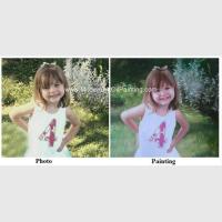 China Children Portraits Painting Oil on Canvas Professional Photo to Painting Gift for sale