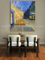 China Van Gogh Cafe Terrace At Night , Countryside Van Gogh Canvas Reproductions for sale