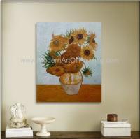 China Countryside Vincent Van Gogh Oil Paintings Sunflowers with Vienna Gold Leaf 20 x 24 inches for sale