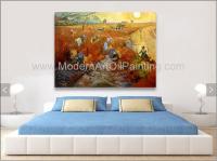 China Impressionism Hand Painted Van Gogh Reproductions Red Vineyards At Arles for sale