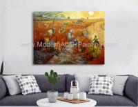 China Impressionism Hand Painted Van Gogh Reproductions Red Vineyards At Arles for sale