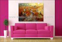 China Impressionism Hand Painted Van Gogh Reproductions Red Vineyards At Arles for sale