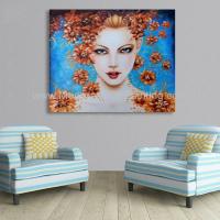 China Contemporary Figurative Oil Painting Art Female Portrait Painting Newest Style for sale