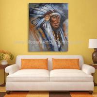 China Impression Human Portrait Painting Tribal Leaders Handmade On Canvas for sale
