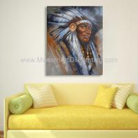 China Impression Human Portrait Painting Tribal Leaders Handmade On Canvas for sale