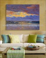 China Impressionism Claude Monet Oil Paintings Reproduction Sunrise Seascape Oil Paintings for sale