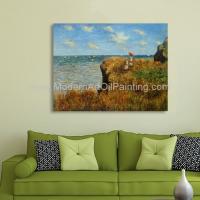 China Claude Monet Oil Reproduction, Cliff Walk At Pourville Oil on Canvas 50 X 70 Cm for sale