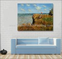 China Claude Monet Oil Reproduction, Cliff Walk At Pourville Oil on Canvas 50 X 70 Cm for sale