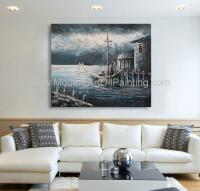 China Contemporary Fishing Boat Painting At Sea  / Sailing Ship Paintings Prints for sale