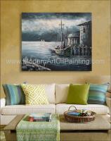 China Contemporary Fishing Boat Painting At Sea  / Sailing Ship Paintings Prints for sale