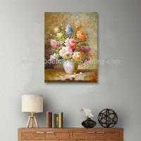 China Abstract Floral Still Life Oil Paintings Colorful Flowers Vase Canvas Painting for sale