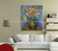 China Van Gogh Oil Paint Fritillaries In A Copper Vase Masterpiece Replicas for sale