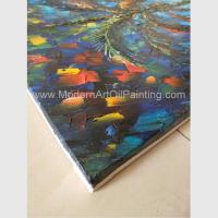 China Hand Painted Palette Knife Oil Painting Seascape Gulf of Mexico Wall Art Decoration for sale