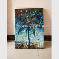 China Hand Painted Palette Knife Oil Painting Seascape Gulf of Mexico Wall Art Decoration for sale