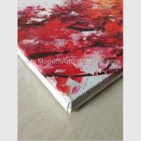 China Abstract Palette Knife Oil Painting Handmade Landscape Autumn Forest For Star Hotels for sale