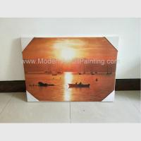 China Linen Realistic Oil Portrait From Photograph , Sunrise Landscape Canvas Art Painting for sale