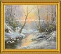 China Snow River Original Oil Landscape Paintings Wall Art 20