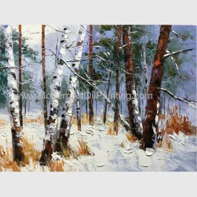 China Abstract Palette Knife Painting Impressionist Oil Landscape Painting on Canvas for sale