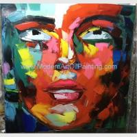 China Custom Oil Portrait Painting People Face Painting By Palette Knife for sale