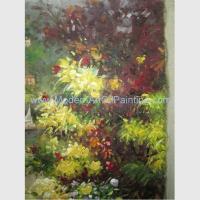China Handmade Canvas Mediterranean Oil Painting Linen Garden Scenery Oil Painting for sale