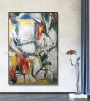 China Hand Painted Pattern Abstract Art Canvas Paintings 5cm Border For Decoration for sale