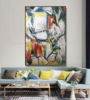 China Hand Painted Pattern Abstract Art Canvas Paintings 5cm Border For Decoration for sale